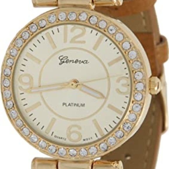 Geneva Platinum | Accessories | Geneva Platinum Gold Tone Crystal ...